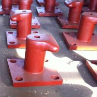 China 350KN T Type Cast Iron HT200 Port Bollard Galvanized Marine Boat Ship Shore for sale