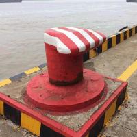 China 250KN T-Type Cast Iron Dock Bollard with Galvanized Finish and ±0.2mm Tolerance for Marine Mooring for sale