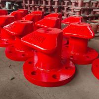 China 550KN T Type Pier Bollard - Single Bitt Marine Mooring Post with Galvanized Finish and ±0.2mm Tolerance for sale