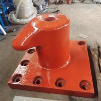 China 1000KN Tee Type Cast Steel Jetty Bollard Single Bitt Bollard Galvanized Ship Docking for sale