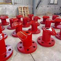 China 250KN T-Type Cast Iron Dock Bollard with Galvanized Finish and ±0.2mm Tolerance for Marine Mooring for sale