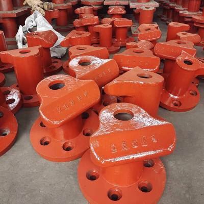 China 250KN T-Type Cast Iron Dock Bollard with Galvanized Finish and ±0.2mm Tolerance for Marine Mooring for sale