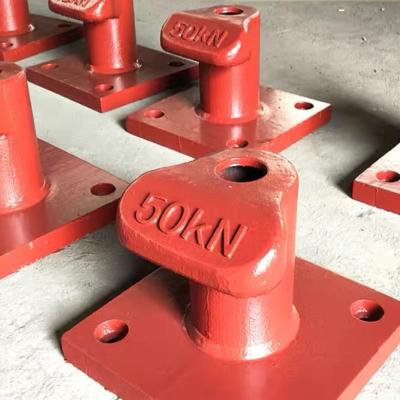 China 50KN T-Shaped Cast Iron Boat Deck Bollard Galvanized Mooring Protection for Marine Docking for sale
