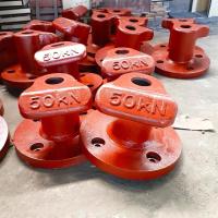 China 50KN T Head Cast Iron HT200 Dock Bollard - Galvanized Marine Mooring Post for Ship Docking for sale
