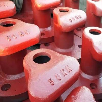 China 50KN T Type Cast Iron Ship's Bollard with Galvanized Finish for Large Vessel Mooring - +/-0.2mm Tolerance for sale