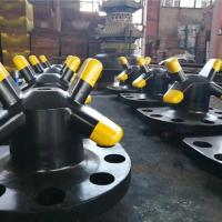 China 100T Horn Type Cast Steel Pier Bollard Polished Mooring Protection for Ports for sale
