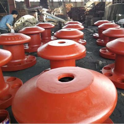 China 1000KN Pillar Type Cast Steel Small Boat Bollards - Single Bitt Design for Ship Docking Applications for sale