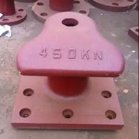 China 450KN T Head Cast Steel ZG230-450 Dock Bollard Yacht Bollard Polished Ship Docking for sale