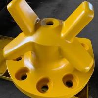 China 100T Horn Type Cross Bitt Bollard - Ductile Iron Galvanized Ship Mooring Equipment for Port Docking for sale