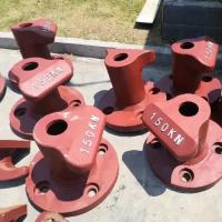 China 150KN T Head Cast Steel Boat Deck Bollard Yacht Mooring Polished Ship Docking for sale