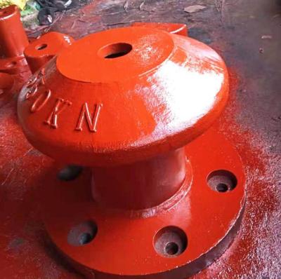 China 550KN Pillar Type Cast Iron HT200 Yacht Mooring Bollards Bitts Polished Dock Mooring for sale