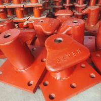 China 350KN T Type Cast Steel Single Bitt Bollard Galvanized Ship Docking Mooring for sale