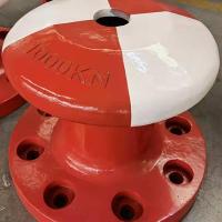 China 1000KN Cast Iron HT200 Single Bitt Bollard - Galvanized Dock Mooring for Marine Applications for sale