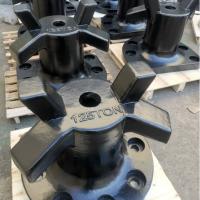 China 125T Horn Type Ductile Iron Dock Bollard Jetty Mooring Protection Polished for sale