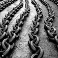 China 76mm Grade3 High-Strength Alloy Steel Spray Paint Stud Link Anchor Chain for sale