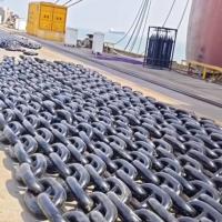 China 102mm Grade 3 High Strength Alloy Steel Galvanized Stud Link Anchor Chain for sale