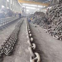 China 87mm Grade3 High-Strength Alloy Steel Stud Link Anchor Chain for Vessel Positioning for sale