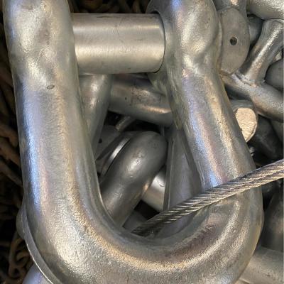 China High Strength Alloy Steel Galvanized Stud Link Anchor Chain 84mm for Marine Use for sale