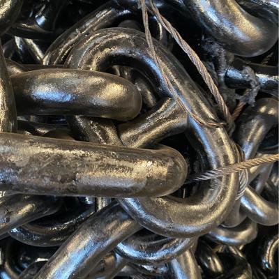 China 137mm U3 Spray Paint High Strength Alloy Steel Stud Link Ship Anchor Chain for sale