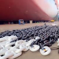 China High Strength Alloy Steel Galvanized Stud Link Anchor Chain 84mm for Marine Use for sale