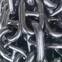 China 50mm High Strength Alloy Steel Stud Link Anchor Chain Marine Ship Spray Paint for sale