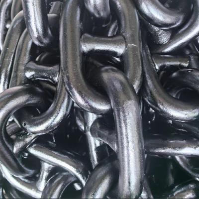 China 50mm High Strength Alloy Steel Stud Link Anchor Chain Marine Ship Spray Paint for sale