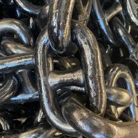 China 107mm Spray Paint Stud Link Anchor Chains Ship Mooring Anchor Chain for sale