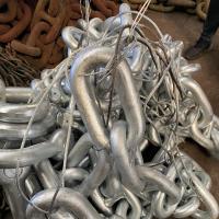 China High Strength Alloy Steel Painted Stud Link Anchor Chain 84mm for Vessel Positioning for sale