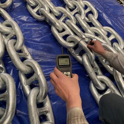 China 120mm High-Strength Alloy Steel Galvanized Stud Link Anchor Chain for Ship Mooring and Stabilization for sale
