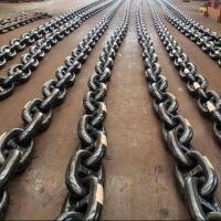 China 60mm Grade 3 High-Strength Alloy Steel Spray Paint Stud Link Anchor Chain for Marine Applications for sale
