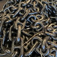 China 76mm Grade3 High-Strength Alloy Steel Spray Paint Stud Link Anchor Chain for sale