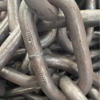 China 76mm Grade3 High-Strength Alloy Steel Spray Paint Stud Link Anchor Chain for sale