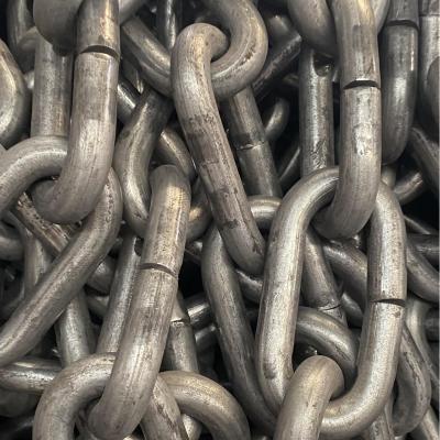 China 76mm Grade3 High-Strength Alloy Steel Spray Paint Stud Link Anchor Chain for sale