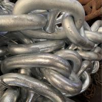 China 130mm High Strength Alloy Steel Stud Link Anchor Chain Grade 3 Spray Paint for sale