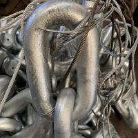 China 100mm Grade 3 High Strength Alloy Steel Stud Link Anchor Chain Spray Paint for sale