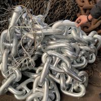 China 73mm High-Strength Alloy Steel Galvanized Stud Link Anchor Chain for Marine Vessels 10-130mm Size Range for sale