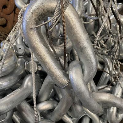 China 127mm High Strength Alloy Steel Stud Link Anchor Chain - 10-130mm Size Range, Galvanized Marine Grade for sale