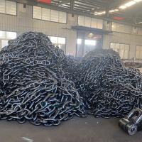 China 44mm Grade 3 High-Strength Alloy Steel Spray Paint Stud Link Anchor Chain 10-130mm Size Range for sale