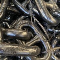 China 95mm High Strength Alloy Steel Spray Paint Marine Mooring Chain Ship Stabilization for sale