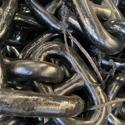 China 95mm High Strength Alloy Steel Spray Paint Marine Mooring Chain Ship Stabilization for sale