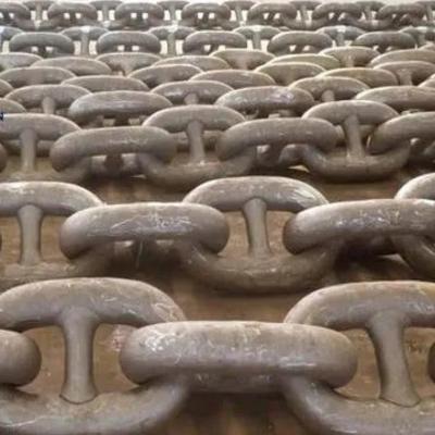 China 130mm High Strength Alloy Steel Stud Link Anchor Chain Grade 3 Spray Paint for sale