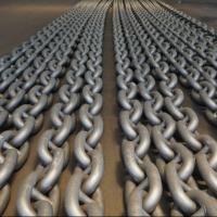 China 87mm Stud Link Anchor Chain - High Strength Alloy Steel with Spray Paint Coating for Marine Applications for sale