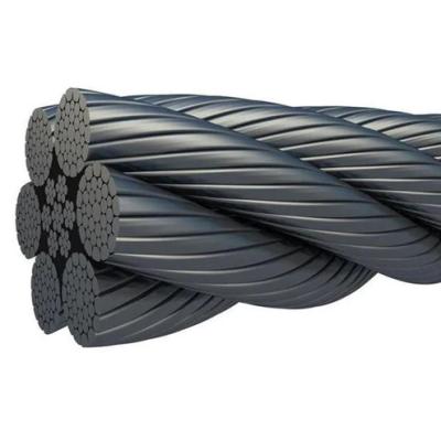 China Galvanized High Carbon Steel Wire Rope 20mm 6x19 Steel Core Marine Grade for sale
