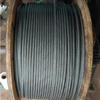 China 10mm Fiber Core Triple Strand Twisted Galvanized Wire Rope for Marine Deck Cranes for sale