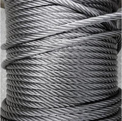 China 24mm Galvanized High Carbon Steel Wire Rope Steel Core for Marine Deck Cranes for sale