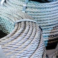 China Galvanized Triple Strand Twisted Steel Wire Rope Sling 22mm Fiber Core Marine Grade for sale