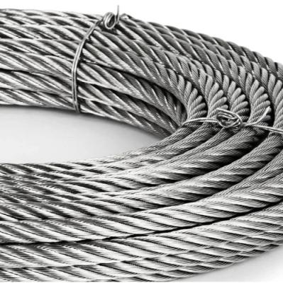 China 9mm Fiber Core High Carbon Galvanized Steel Wire Rope for Marine Cranes for sale