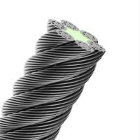 China Galvanized Triple Strand Twisted Steel Wire Rope Sling 22mm Fiber Core Marine Grade for sale