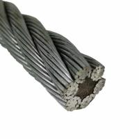 China 16mm Galvanized High Carbon Steel Wire Rope Sling Fiber Core for Marine Deck Cranes for sale