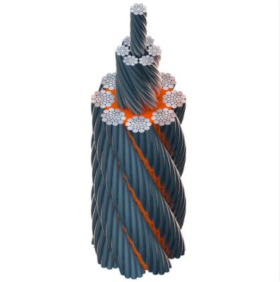 China 22mm Steel Core High Carbon Marine Wire Rope Galvanized for Marine Cranes - 4mm to 120mm Diameter Range with Marine Certifications for sale